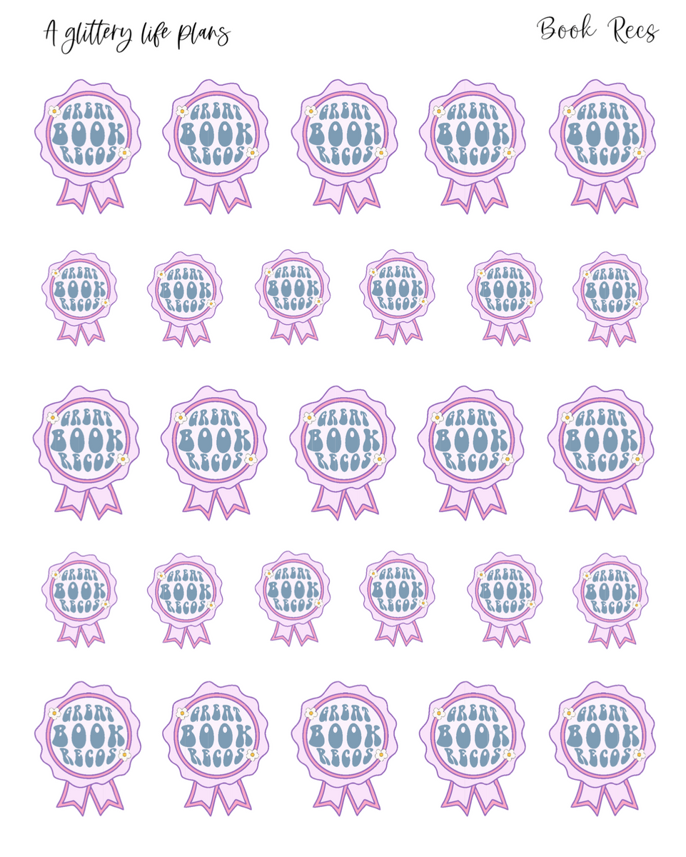 Book Recommendation Deco Stickers for Planners and Book Journals – A ...