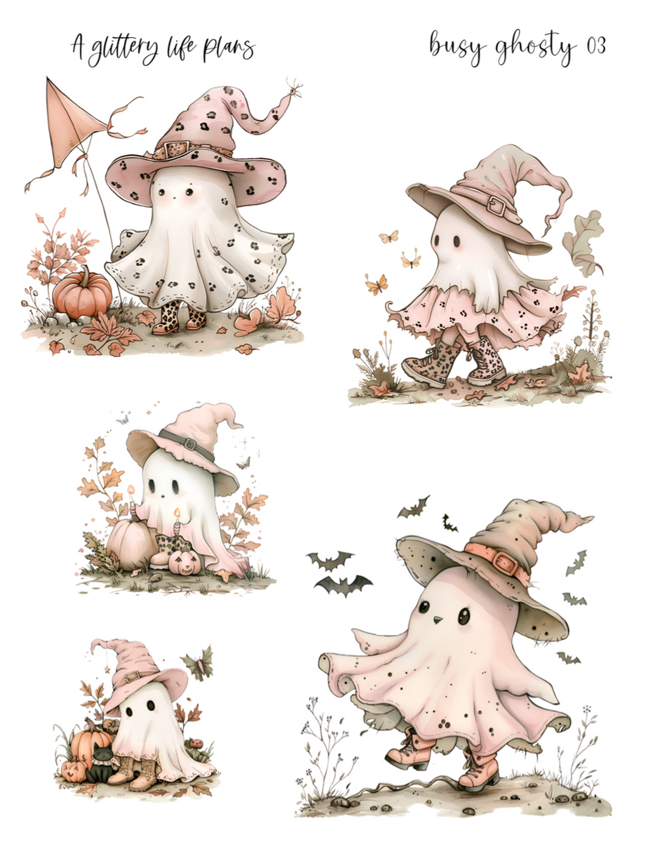 Busy Ghostys Deco Stickers – A Glittery Life Plans
